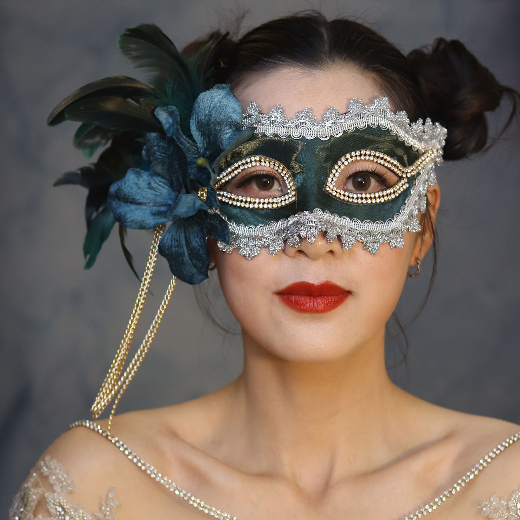 Venetian Feather Mask Costume Party Mask Dance Adult Dance Etsy