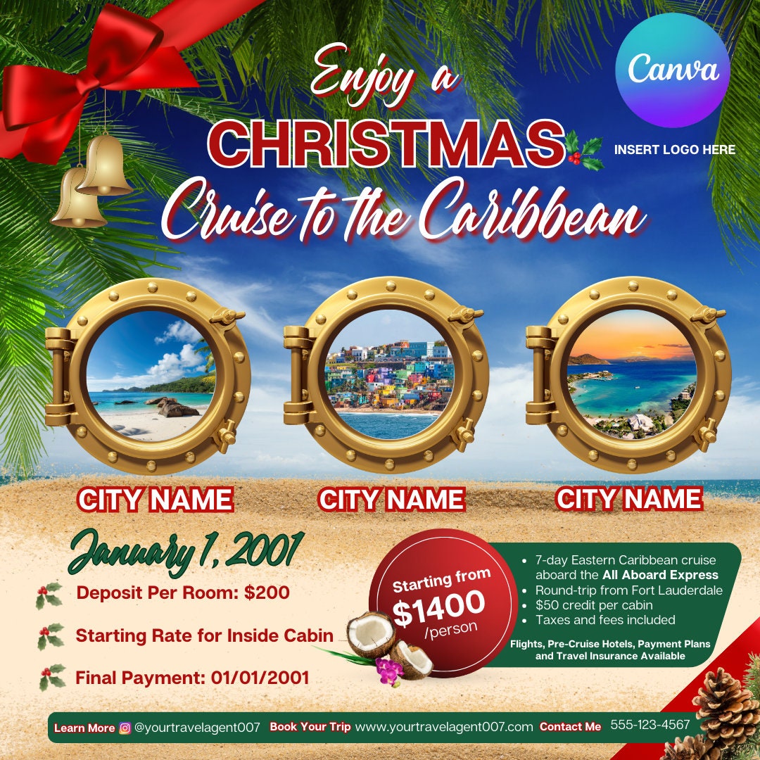 Cruise Flyer Template - Etsy