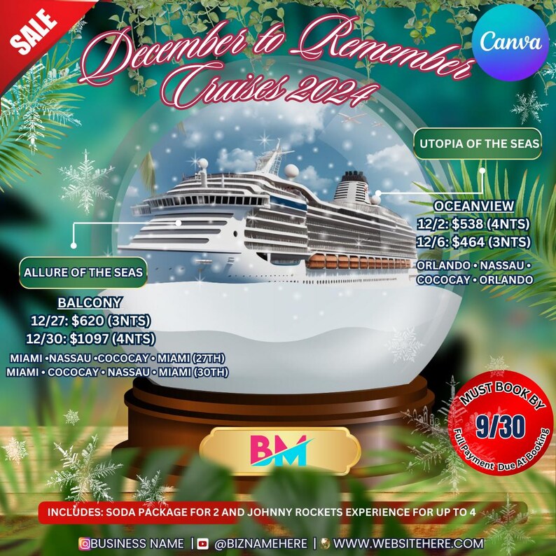 December to Remember Cruise Flyer - Etsy