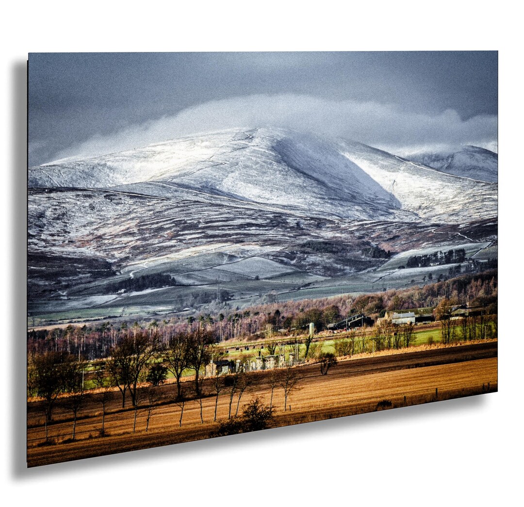 Snow-capped Angus Glens Landscape Photo, Scottish Winter Hills, Snowy ...