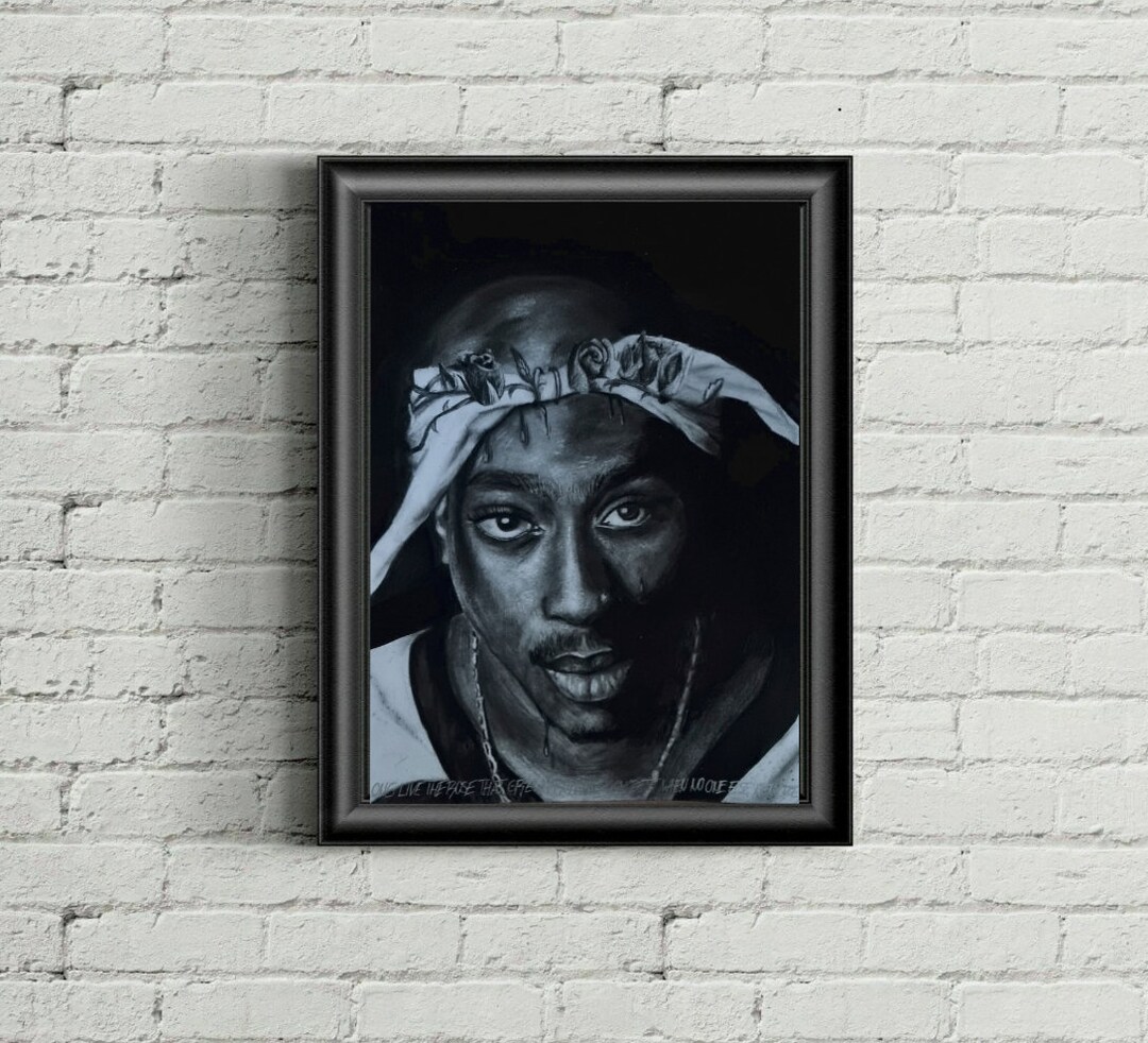 Tupac Shakur 2pac Rose Art Print - Etsy
