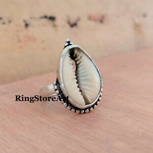 Cowrie Shell Ring Handmade Ring Gemstone Ring Statement - Etsy