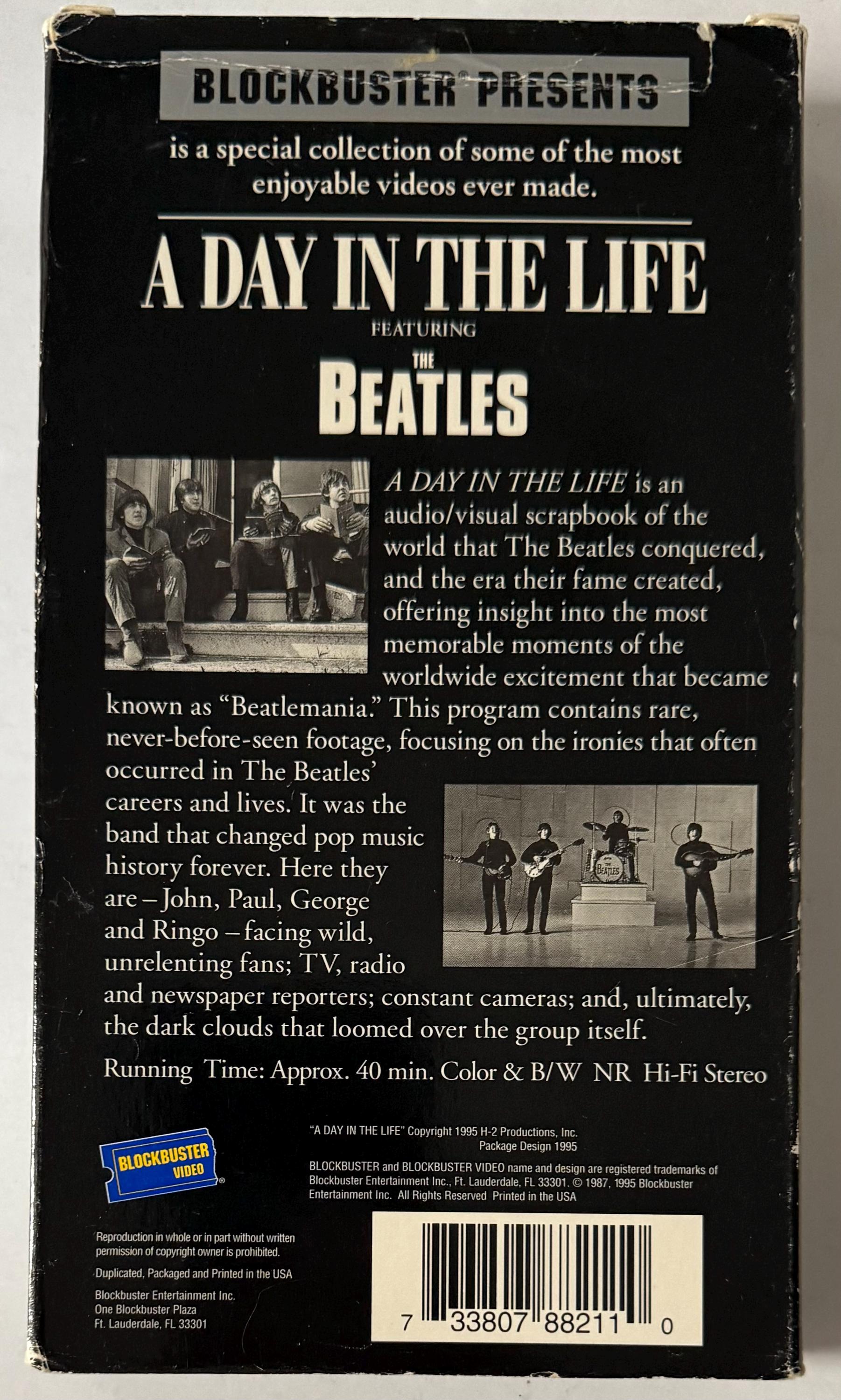 A Day in the Life - the Beatles - Blockbuster Presents (VHS) - Etsy