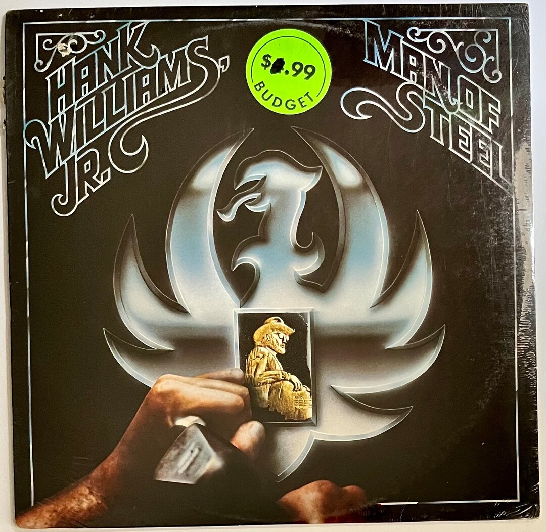 Hank Williams Jr. – Man of Steel (LP) Sealed - Etsy