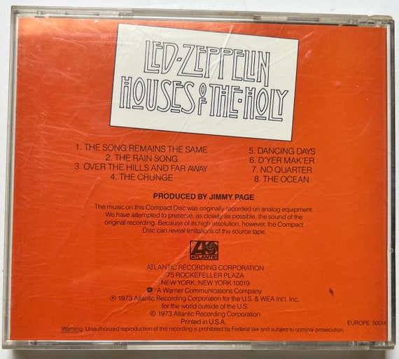 Led Zeppelin Houses Of The Holy Cd