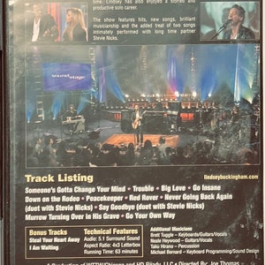 Lindsey Buckingham With Special Guest Stevie Nicks (DVD) - Etsy