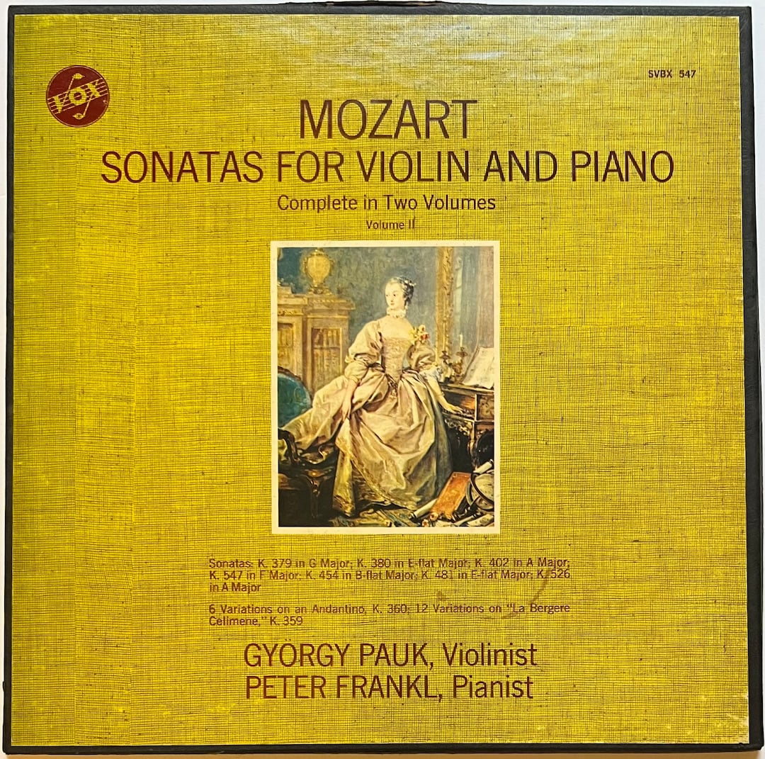 Mozart, György Pauk, Peter Frankl -sonatas & Variations for Violin and ...