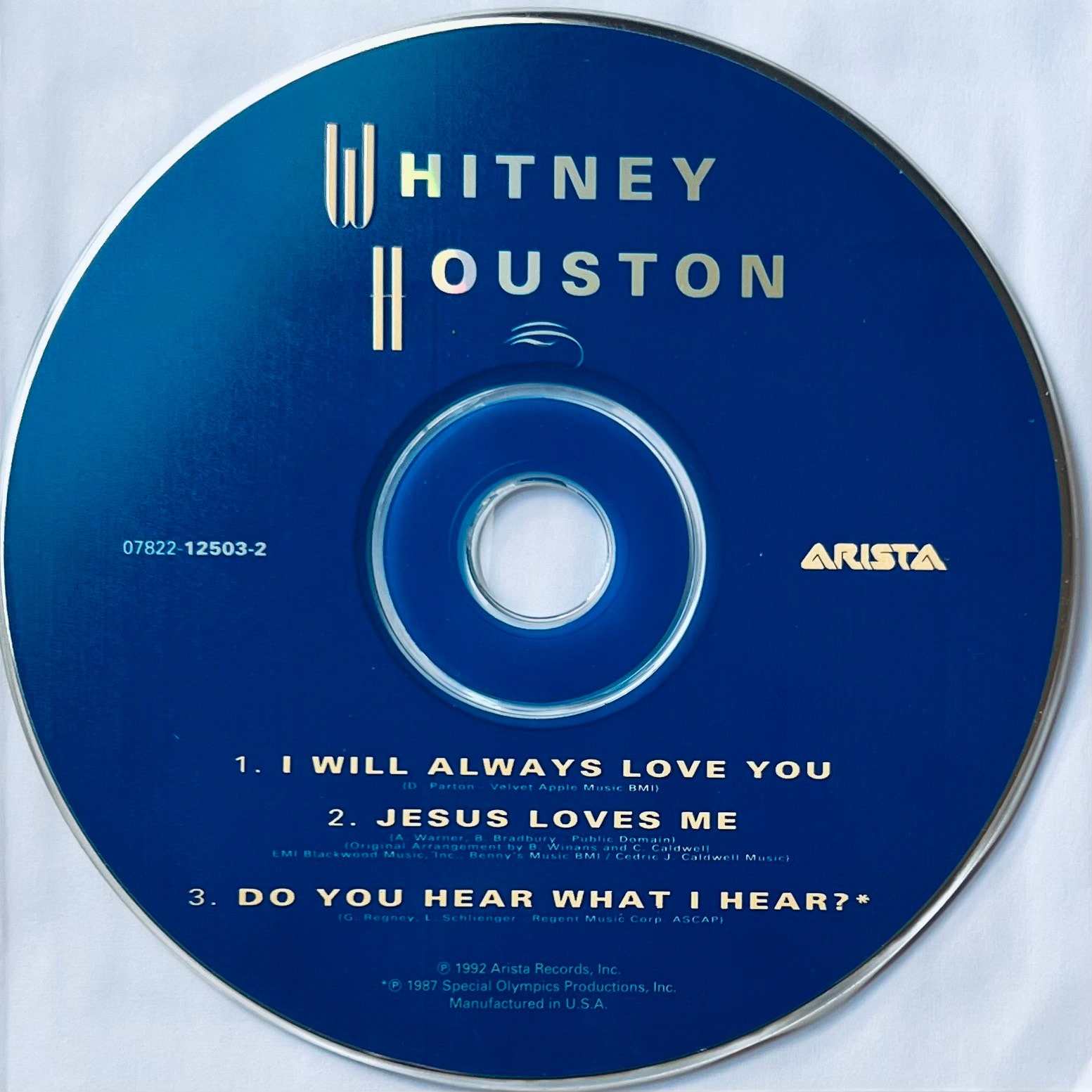 Whitney Houston I Will Always Love You Album Cover