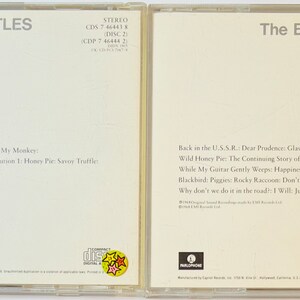 The Beatles the White Album 2 CD Set, Original 1987 Release - Etsy
