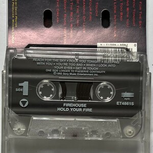 Firehouse – Hold Your Fire (cassette) - Etsy