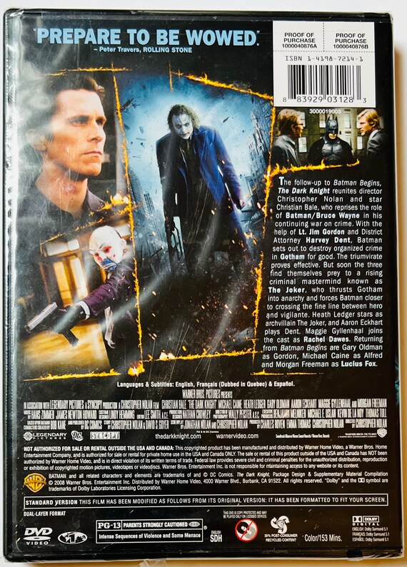 The Dark Knight Dvd Cover