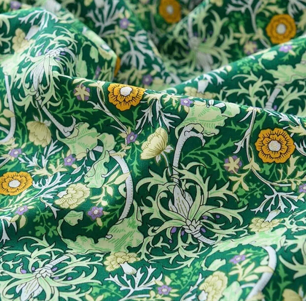 William Morris Fabric Nature's Elegance 100% Cotton, Pattern for Sewing ...