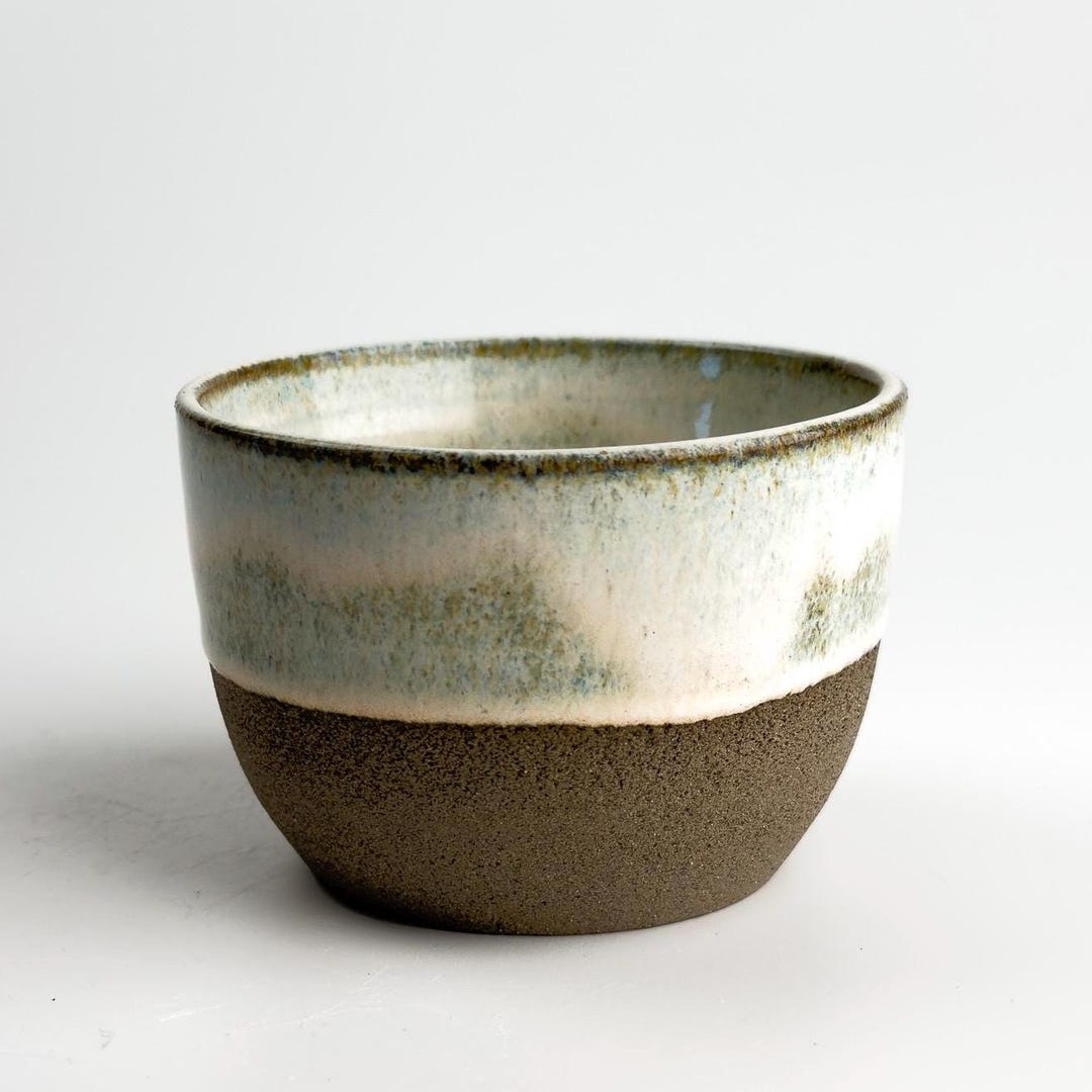 Handmade Minimalistic Gray Clay Latte Cup Rustic Stoneware Mug ...