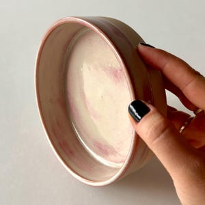 Handmade Beige Clay Appetizer Plate, Pink Glazed Ceramic Appetizer Dish ...