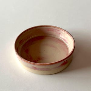 Handmade Beige Clay Appetizer Plate, Pink Glazed Ceramic Appetizer Dish ...