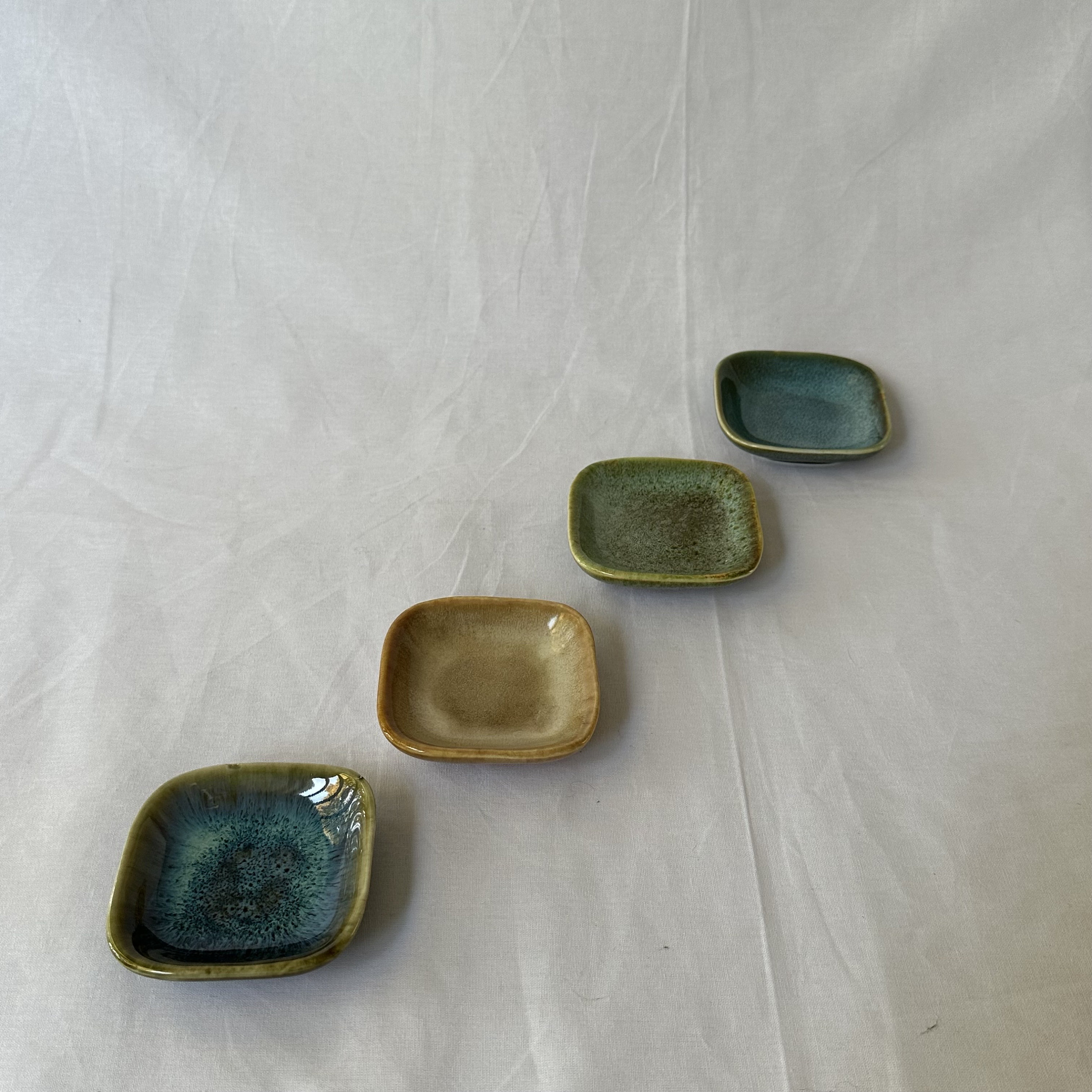 Set of 4 Square Ceramic Bowls / Dip Bowls / Sauce Bowl / Small - Etsy