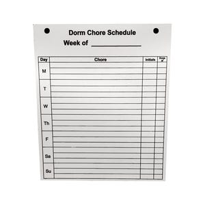 Dorm Chore Chart, Chore Board, Schedule, Weekly Planner - Etsy