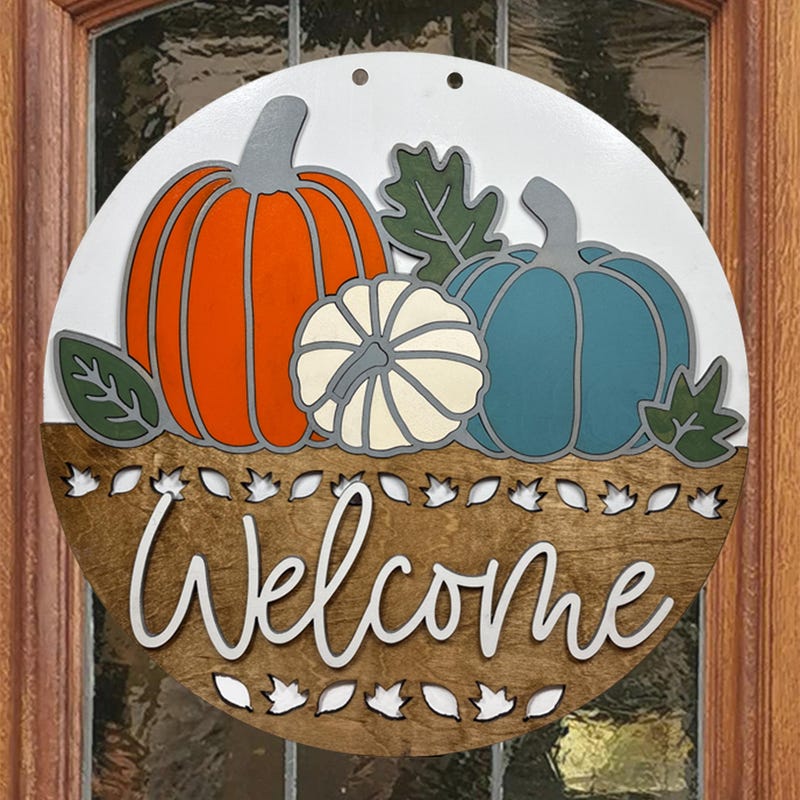 Pumpkin Door Decor - Etsy