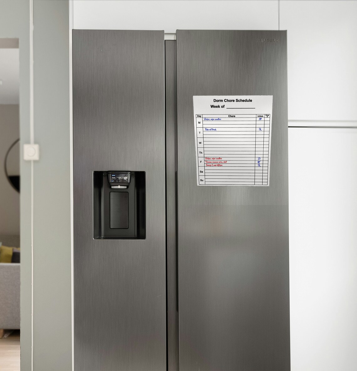 Dorm Chore Chart, Chore Board, Schedule, Weekly Planner - Etsy