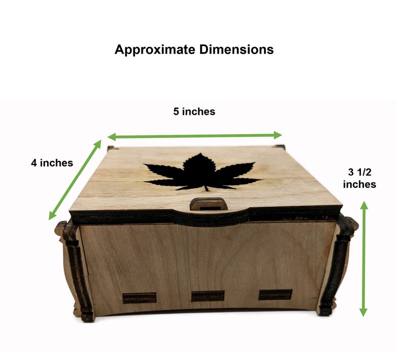 Custom Wooden Stash Box With Decorative Corners - Etsy