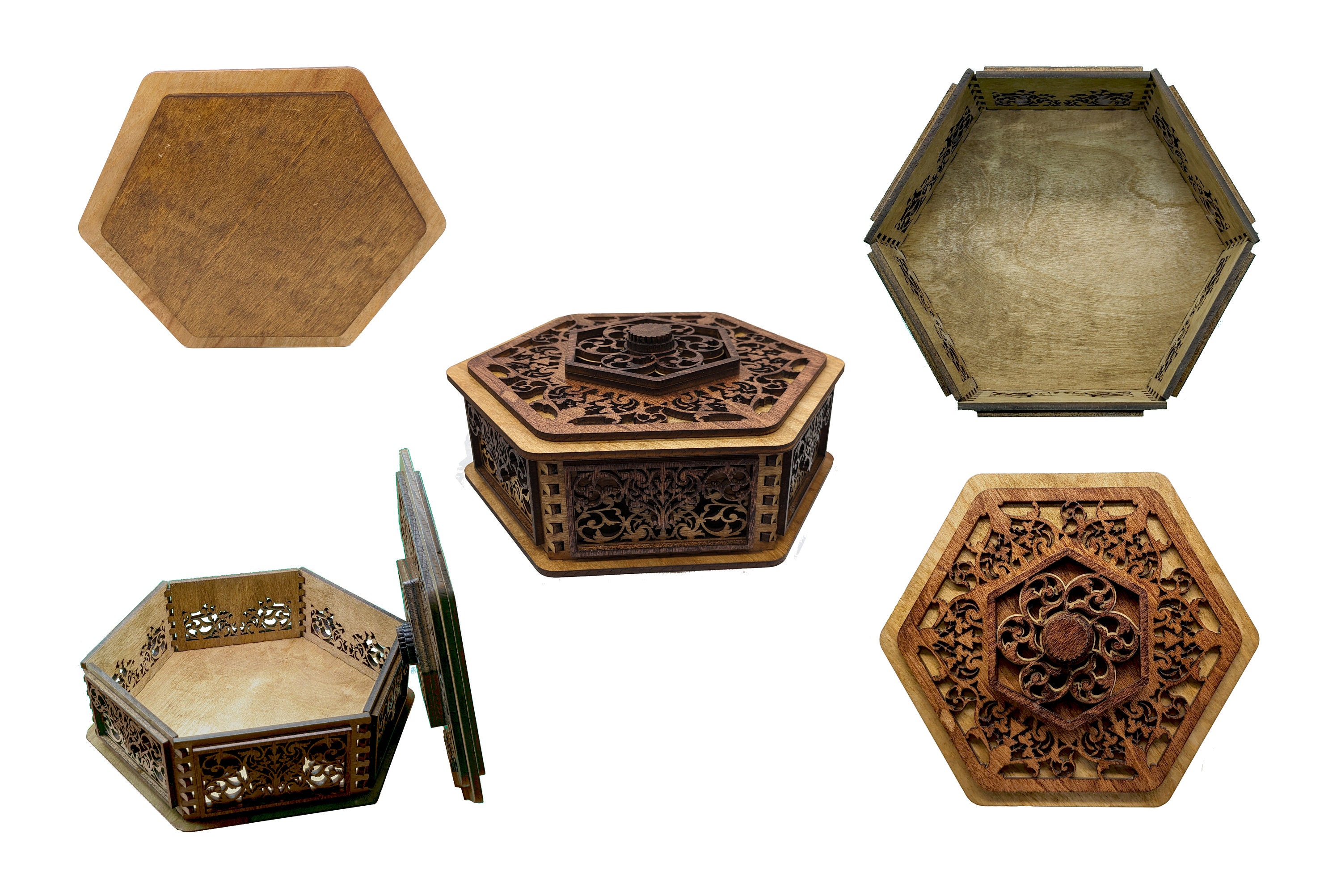 Handmade Wooden Box, Hexagon - Etsy
