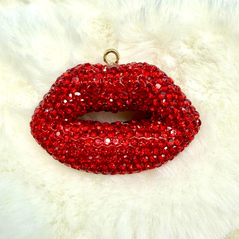 Rhinestone Lips - Etsy