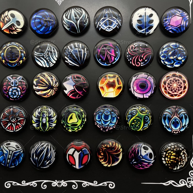 Hollow Knight Charm Set 40 Translucent Magnetic Charms 1:1 - Etsy Hollow Knight Charm Set 40 Translucent Magnetic Charms 1:1 - Etsy