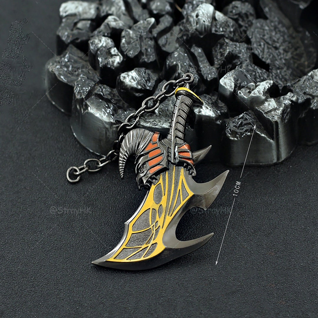 God of War Axe Ragnarok Keychain, 6.3 Kratos Cosplay Weapon Keycap ...