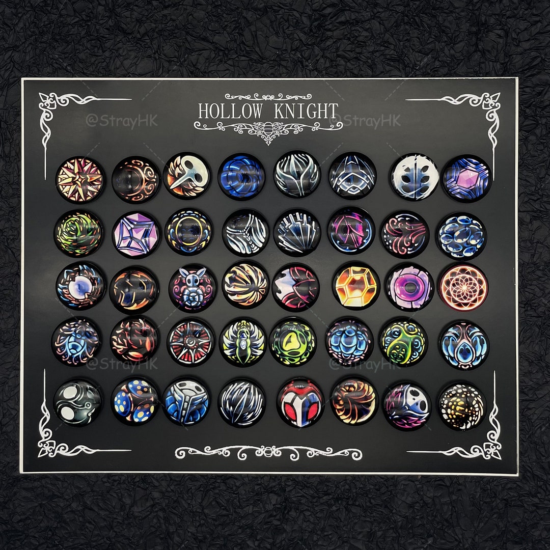 Hollow Knight Charm Set 40 Translucent Magnetic Charms 1:1 Replica ... Hollow Knight Charm Set 40 Translucent Magnetic Charms 1:1 Replica ...