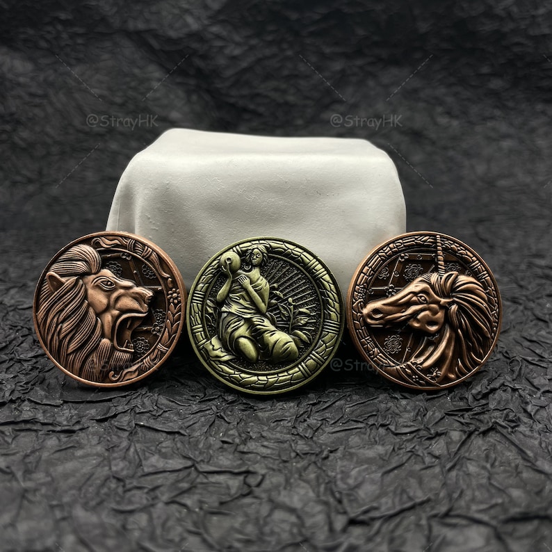 Resident Evil 2 Medallion Lion Unicorn Maiden Coins - Etsy