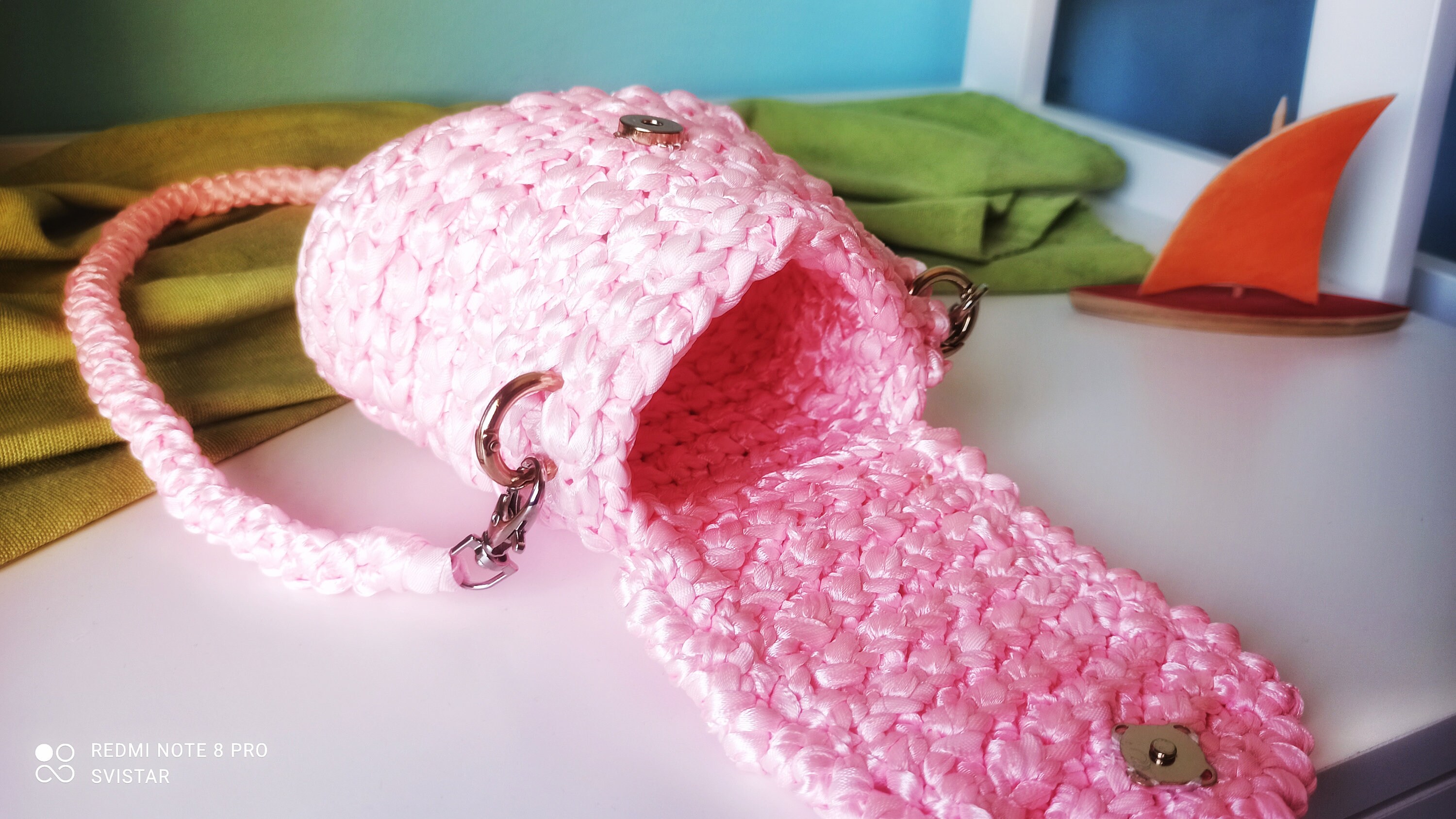 Pink Satin Ribbons Purse for Girl. Crochet Top Handle Handbag. - Etsy