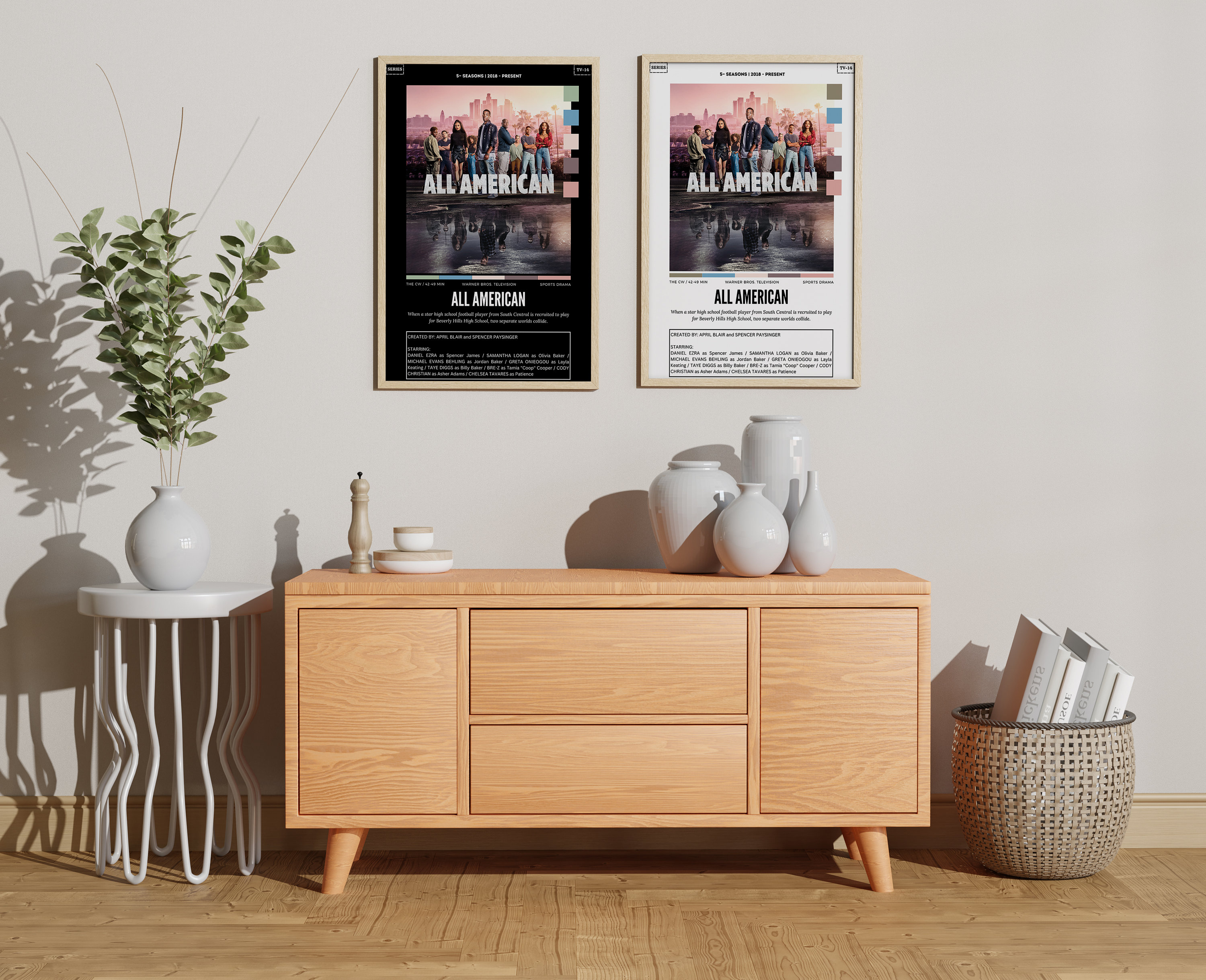 All American TV Show Poster Black Custom Movie Posters TV Show ...