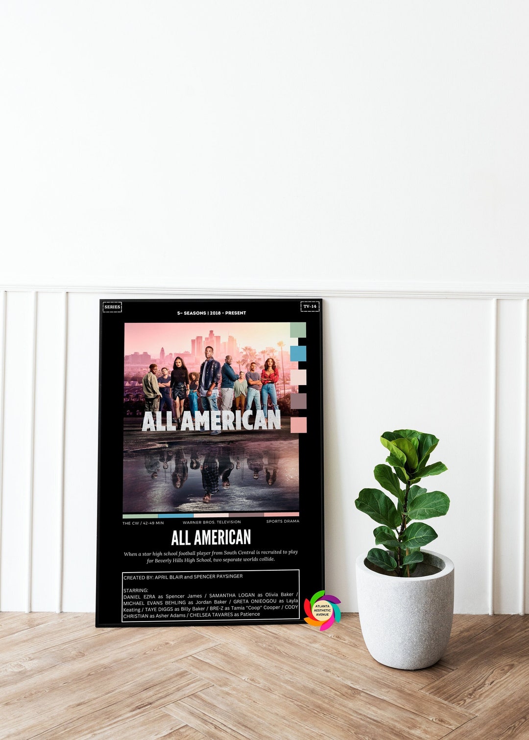 All American TV Show Poster Black Custom Movie Posters TV Show ...