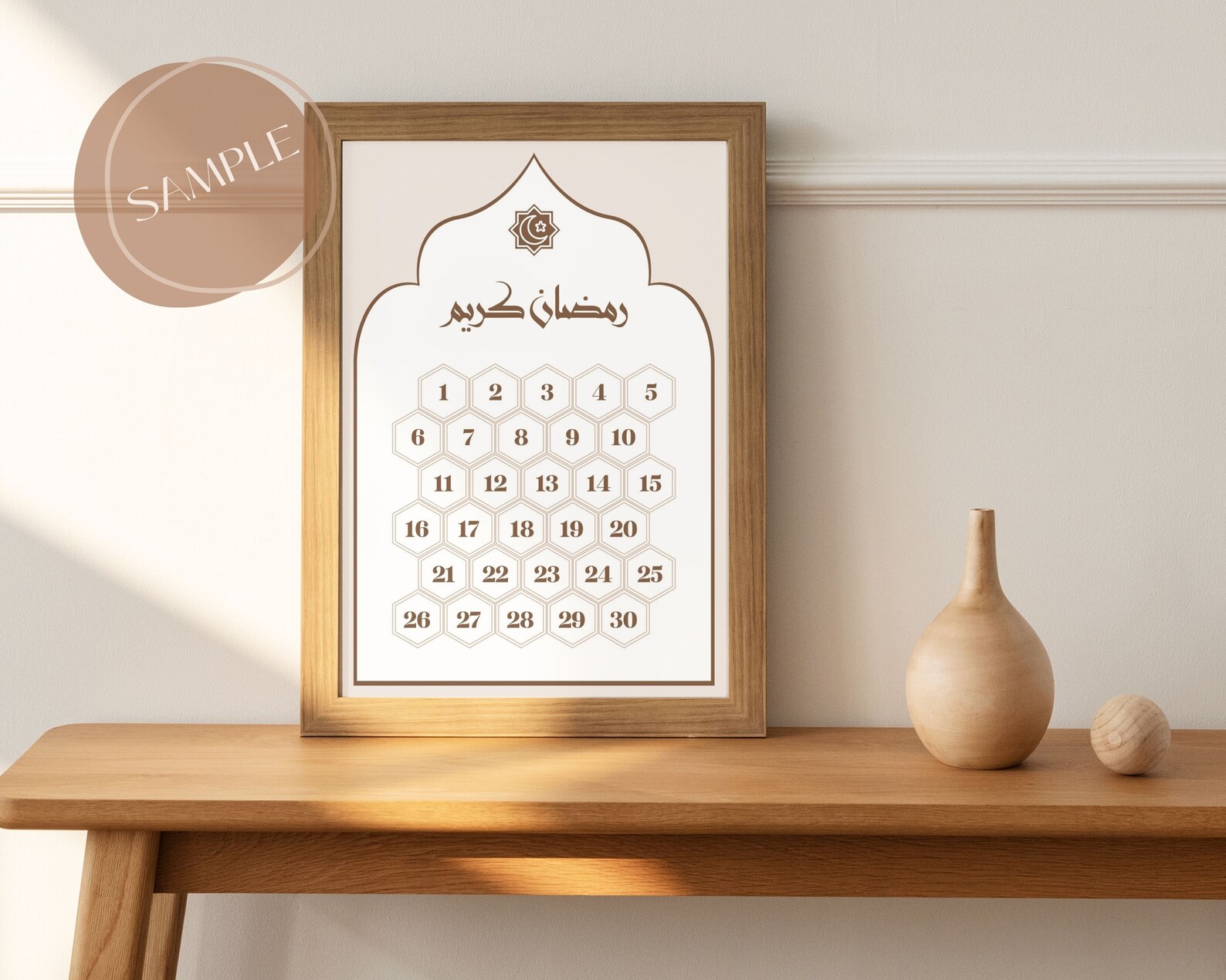 Ramadan Calendar Digital Download Wall Art | Ramadan Kareem Decor ...