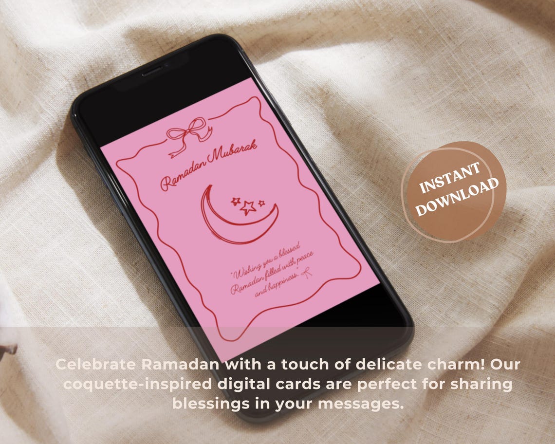 Printable Ramadan Mubarak Cards Set of 6 | Digital Download | Ramadan ...