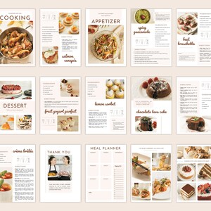 Cookbook Template | Recipe Book Template | Editable Cookbook Template ...