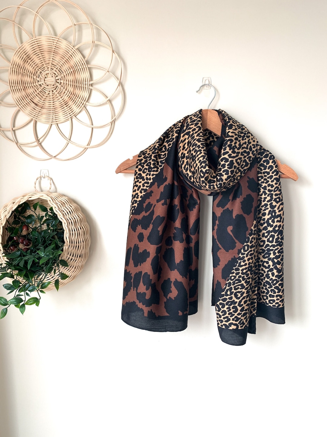 Leopard Printed Shawl Long Blanket Mothers Day Gift for Her Winter ...