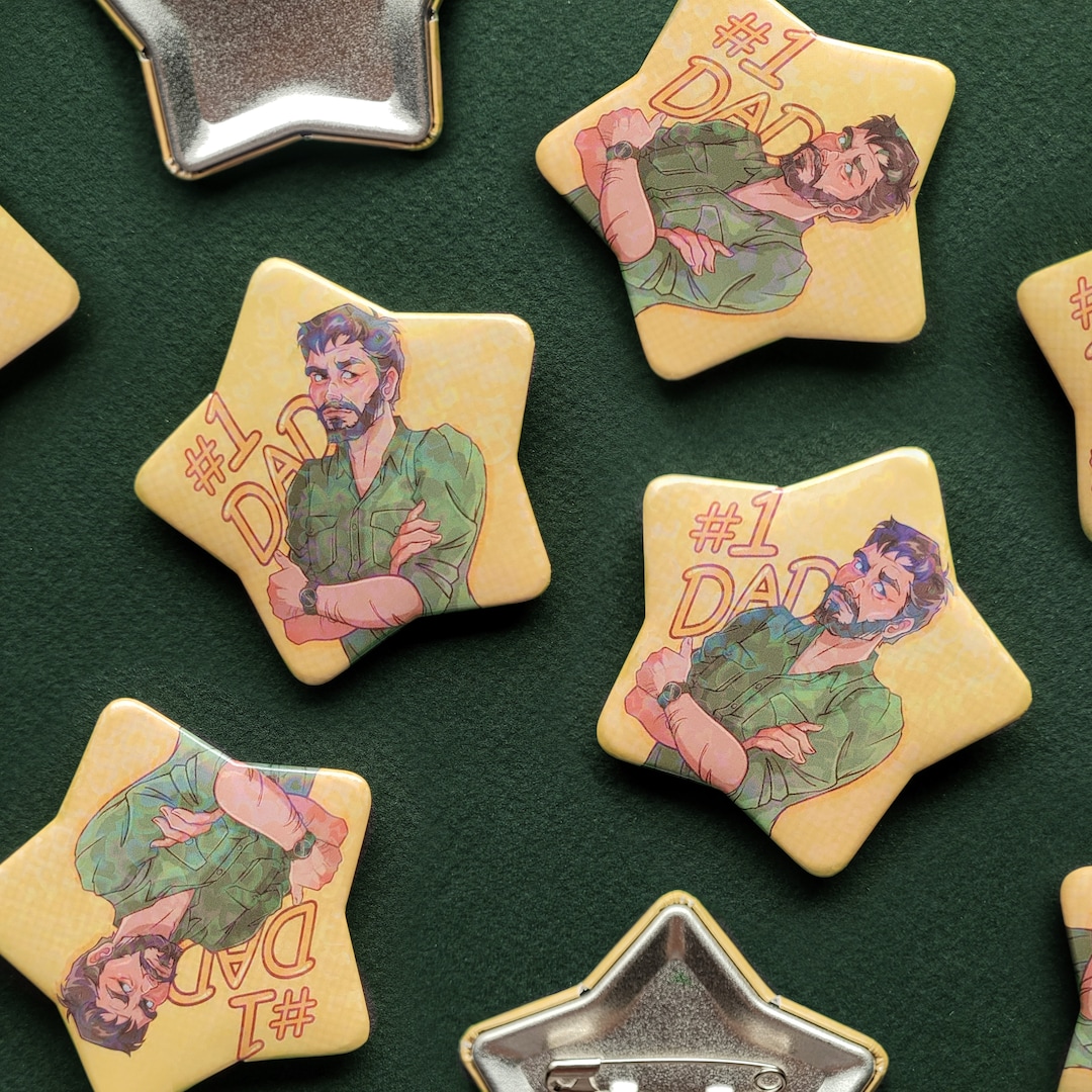 Joel Miller Pin Button | 2 INCH | the Last of Us | #1 DAD | Joel Miller ...