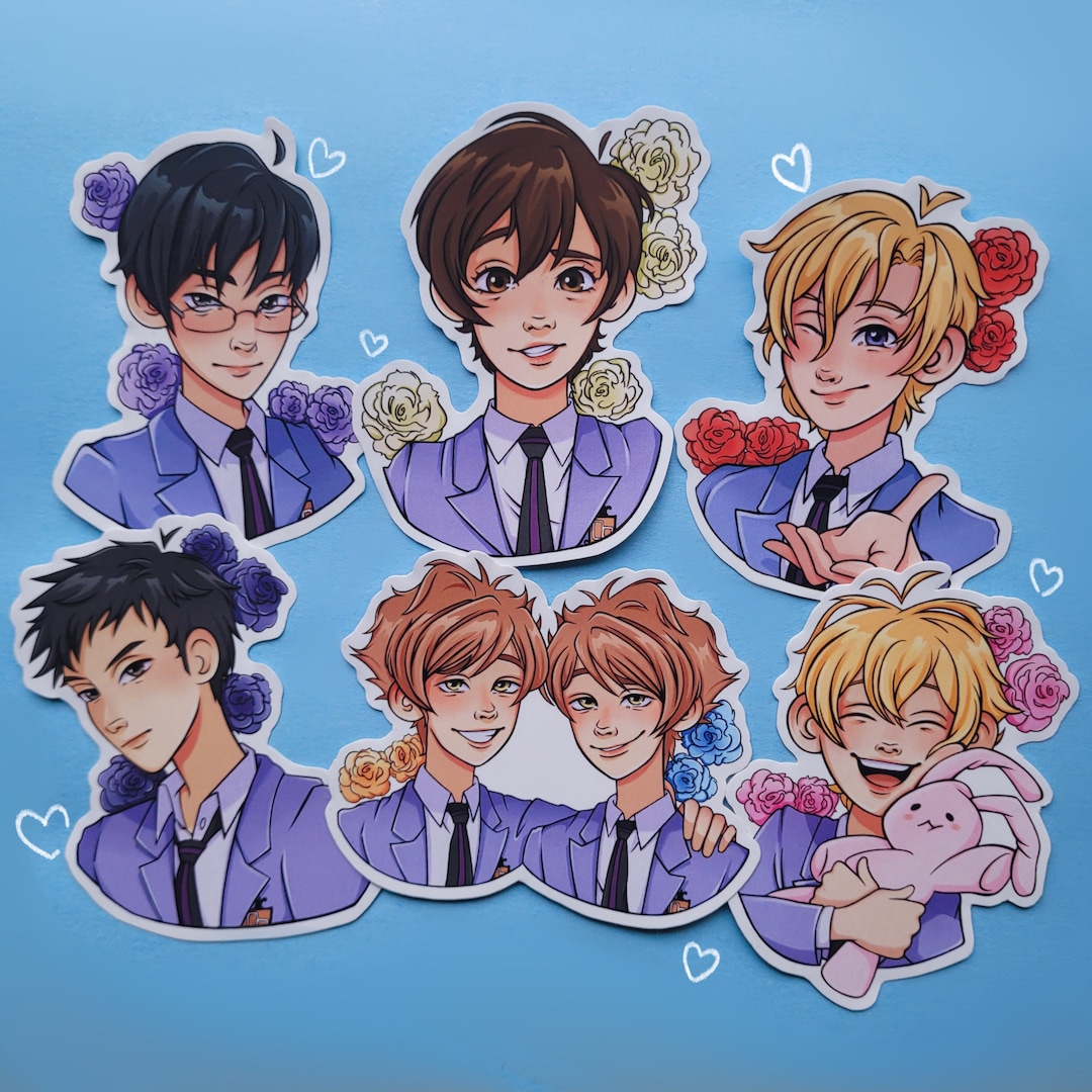 Ouran Highschool Host Club || Anime Matte Vinyl Stickers || OHSHC Art ...