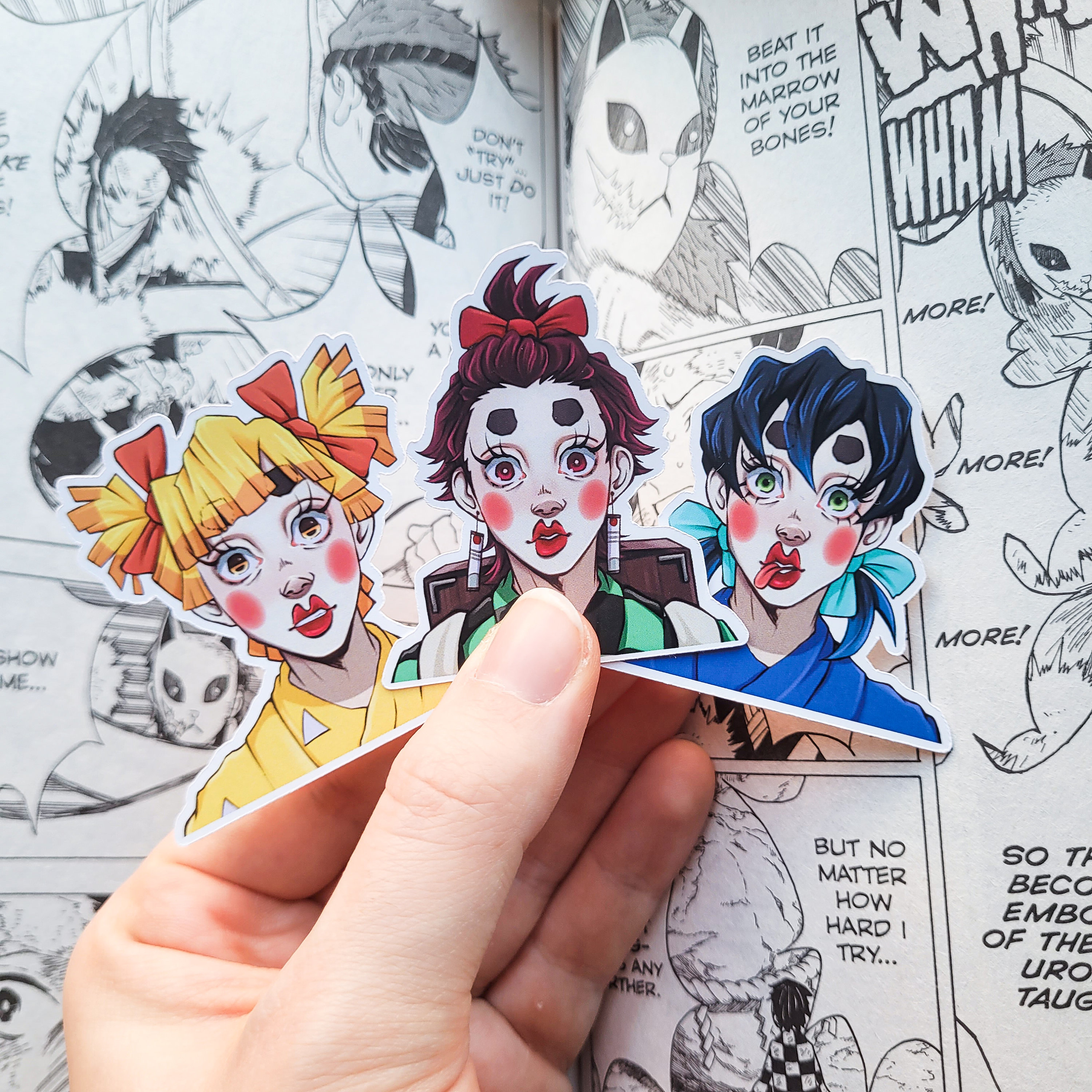 Demon Slayer Stickers Tanjiro Kamado Zenitsu Agatsuma Inosuke Hashinira ...