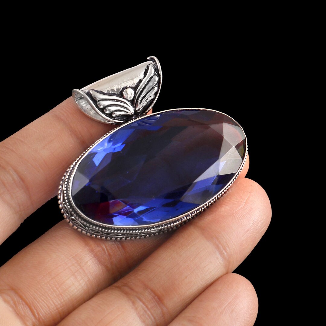 Iolite Pendant Gemstone Pendant 925 Starling Silver Pendant Gift for ...