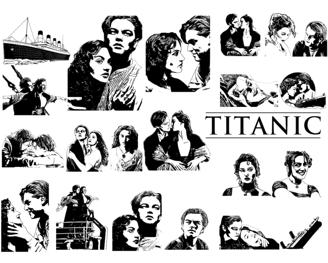 SVG File. 21 Titanic SVG File Mega Pack Jack Dawson & Rose Dewitt ...
