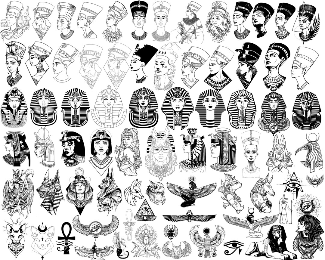 SVG File. 75 Nefertiti Cleopatra Ramses Egypt Pharao Pyramid - Etsy ...