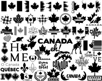 Canada Flag Svg Bundle Canadian Flag Svg Png Commercial Use - Etsy