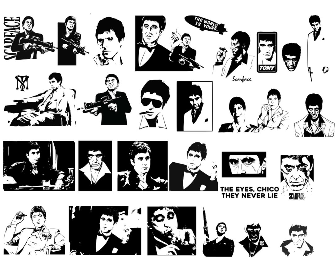 SVG File. 29 Scarface SVG File Mega Pack Tony Montana Cricut - Etsy Sweden
