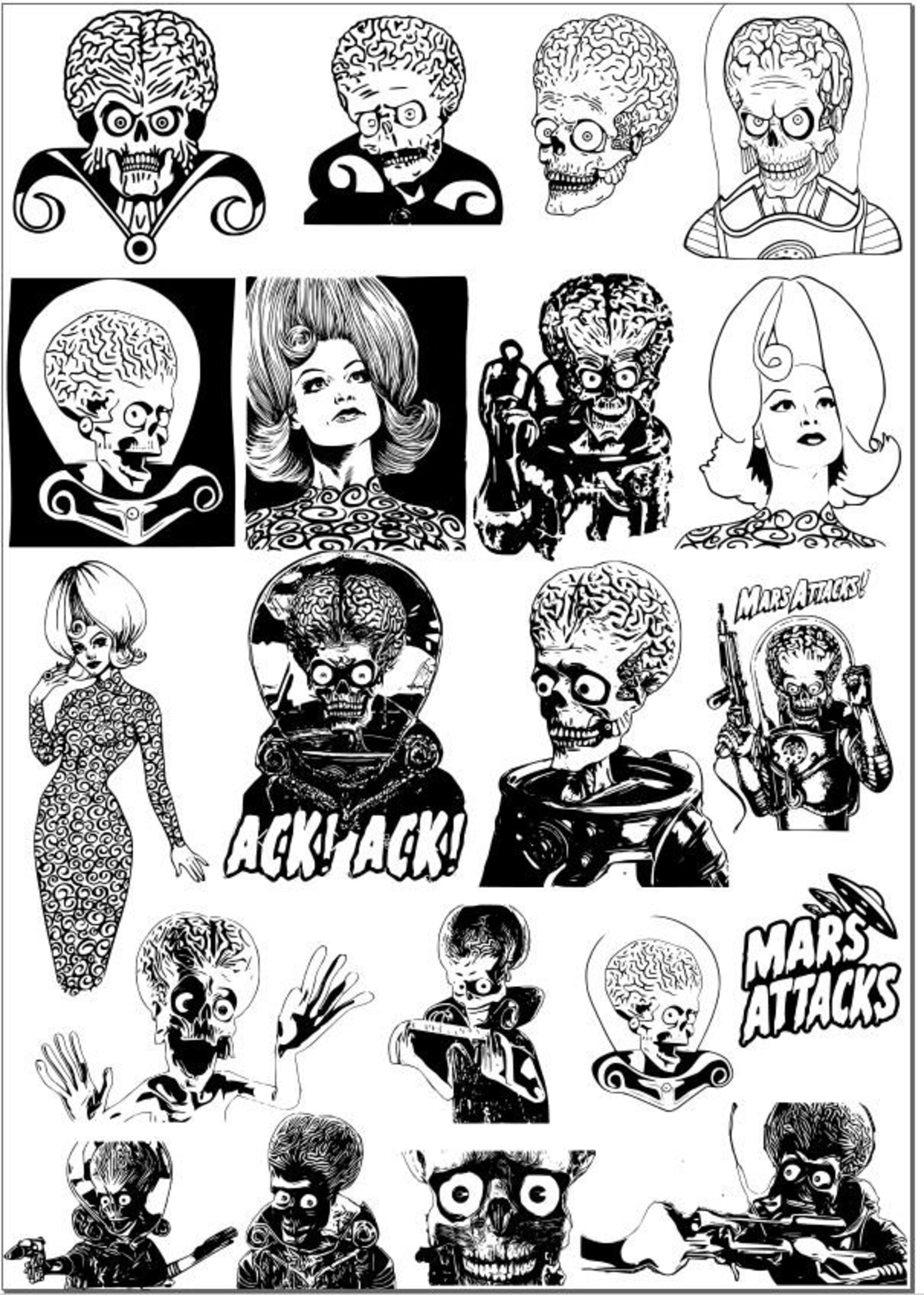SVG File. 20 Mars Attacks SVG File Mega Pack Cricut Vector - Etsy
