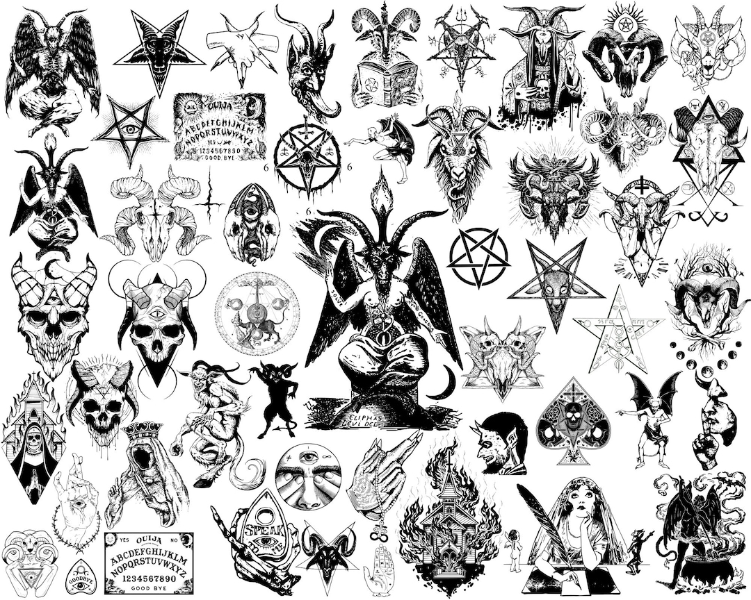 SVG File. 52 Occult Symbols Satanic Spirit Demonic Baphomet - Etsy Canada