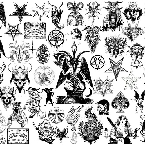 SVG File. 52 Occult Symbols Satanic Spirit Demonic Baphomet - Etsy Canada