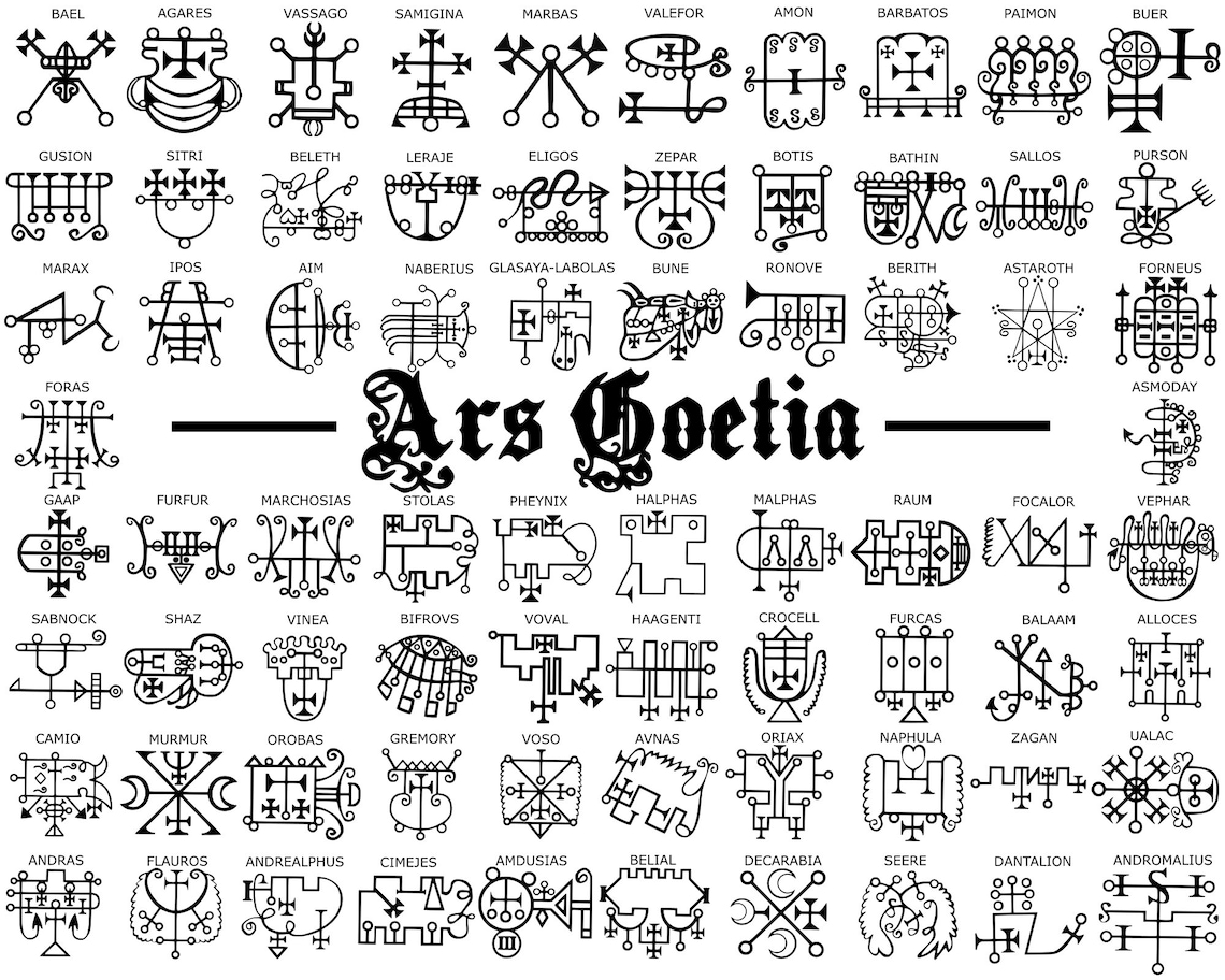 Fichier SVG. 73 Ars Goetia Démon Symboles sataniques - Etsy France