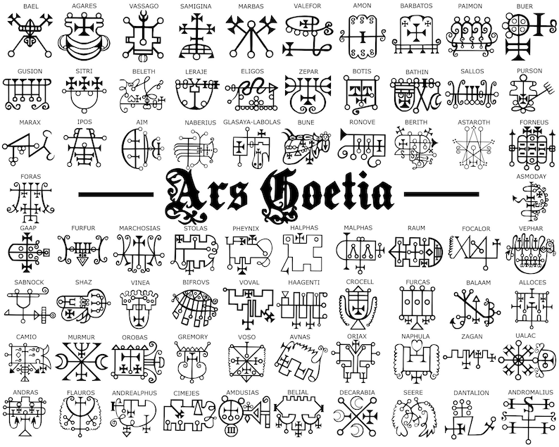 Fichier SVG. 73 Ars Goetia Démon Symboles sataniques - Etsy France